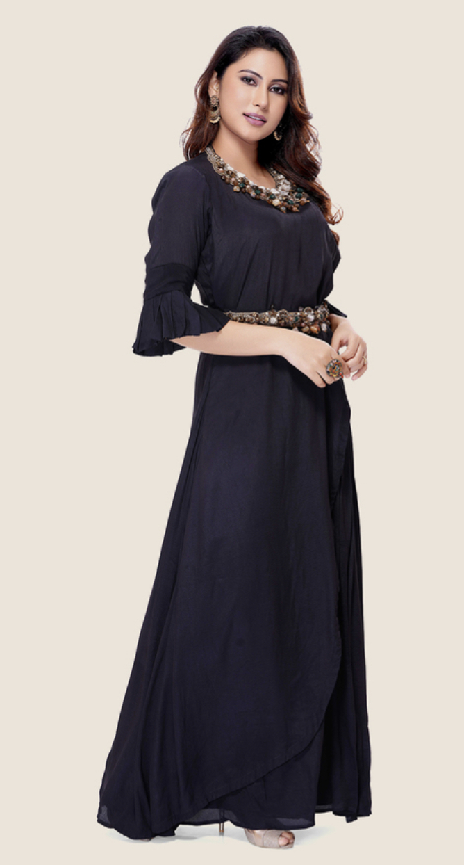 Cowl style draped dress – Nikhat Designers Boutique